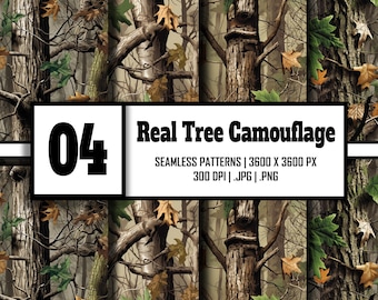 Realistic Hunting Camouflage Seamless Pattern Designs | Forest ...