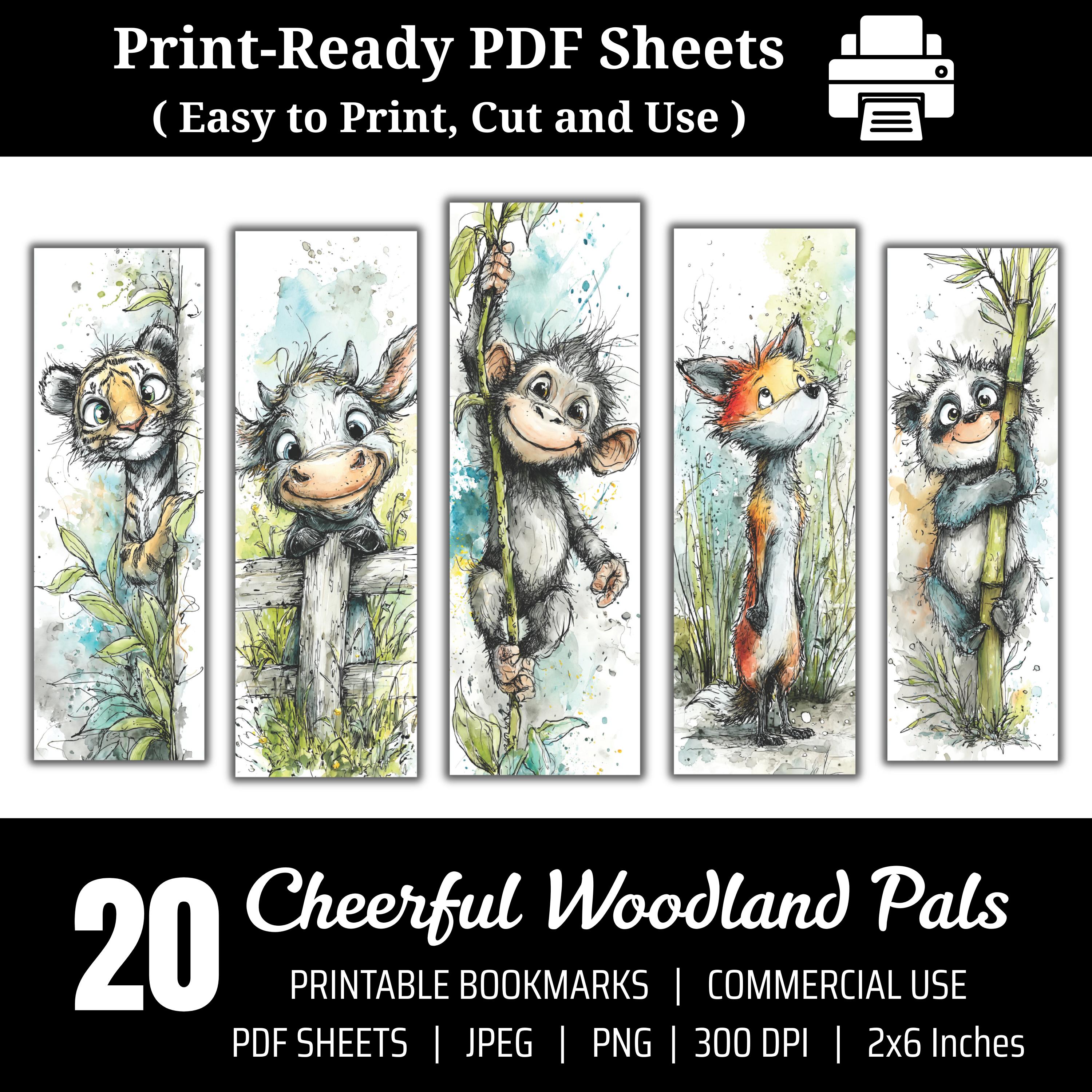 Whimsical Printable Bookmarks for Kids, Nursery & Playroom Kidcore ...