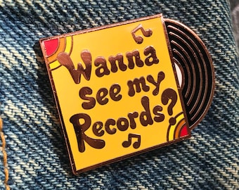 Retro Pastel Neon Vinyl Record Players Enamel Lapel Pin - Etsy