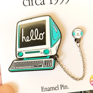Apple Imac - Pick Your Color - Enamel Pin With Mouse on Chain - Etsy