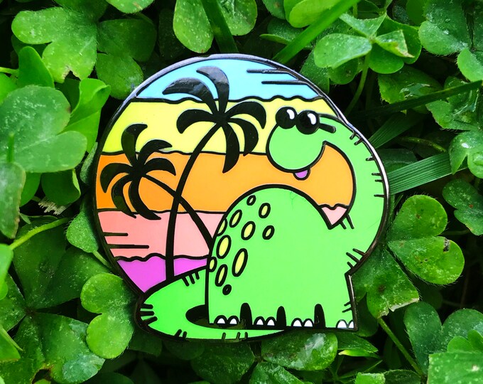 Chill 'O' Saurus California Dinosaur Hard Enamel Pin - Etsy