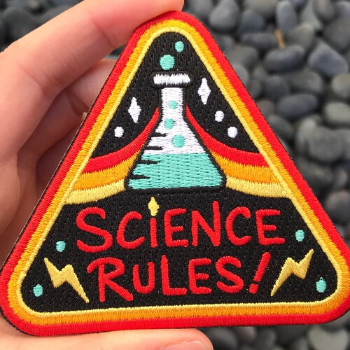 Science Rules Iron on Patch - Etsy