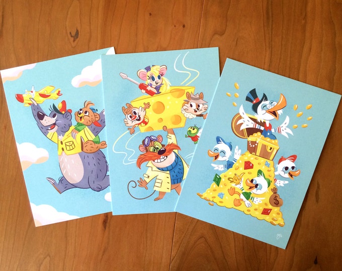 Disney Afternoon Mini Print Set - Etsy