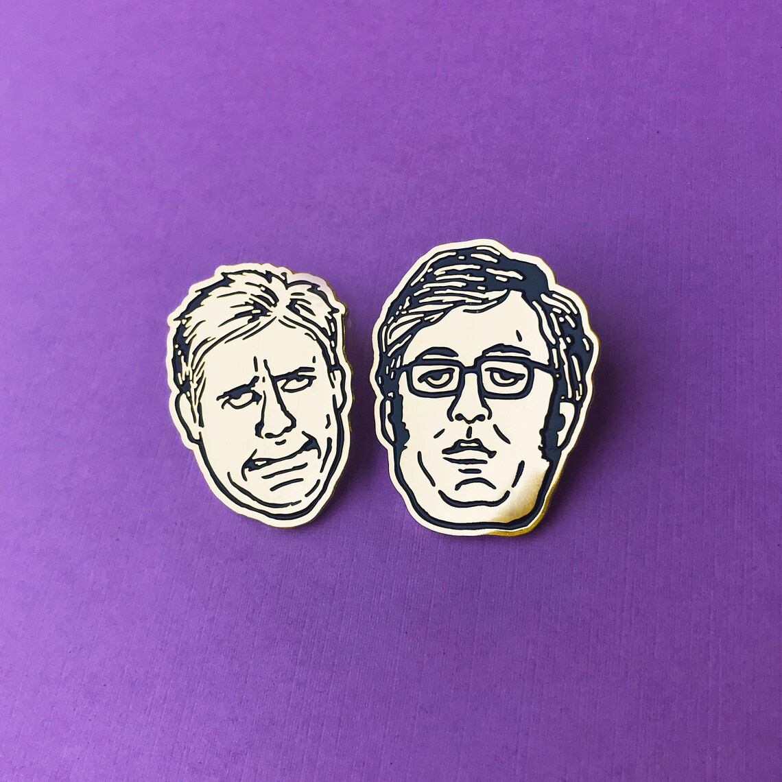 Tim and Eric Set of 2 Enamel Pins Awesome Show Great Job | Etsy