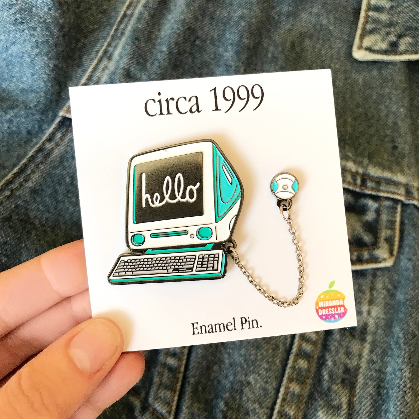 Apple Imac Pick Your Color Enamel Pin With Mouse on Chain | Etsy