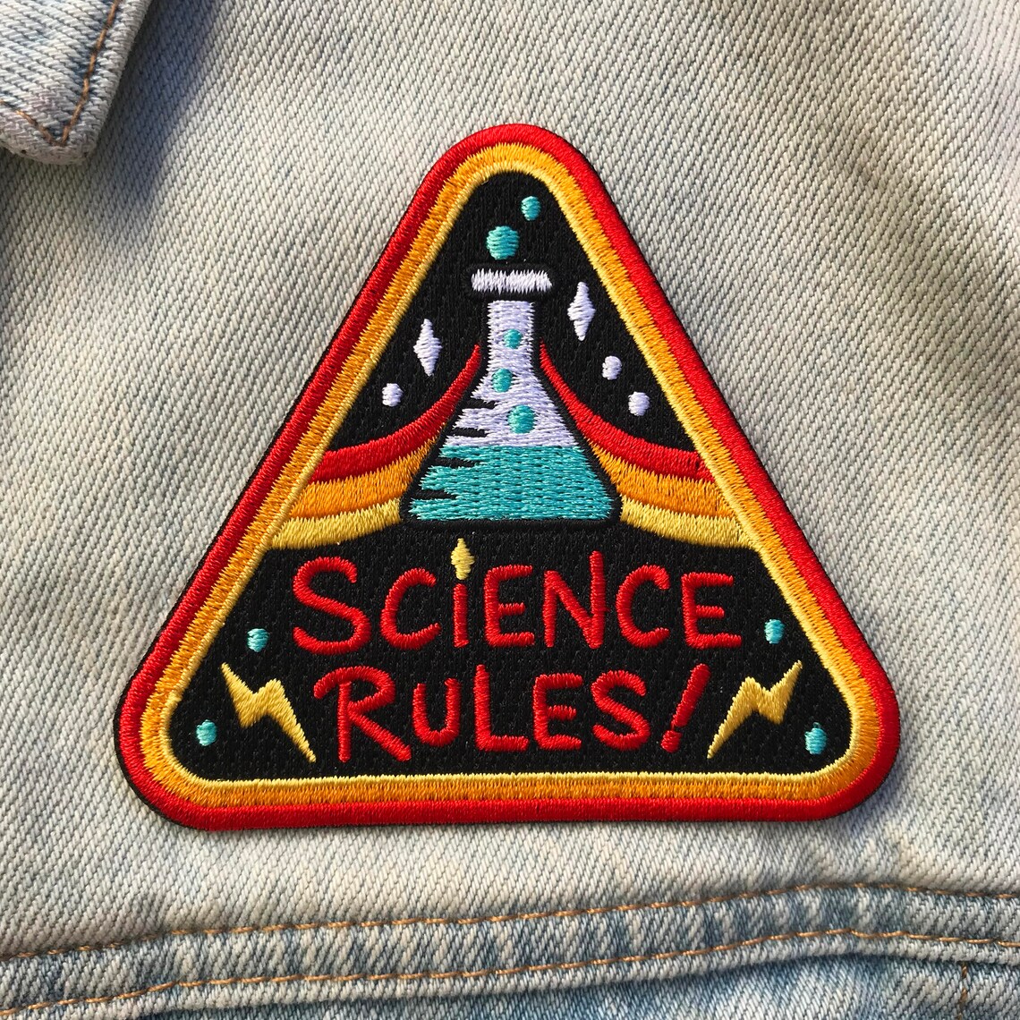 Science Rules Iron on Patch | Etsy