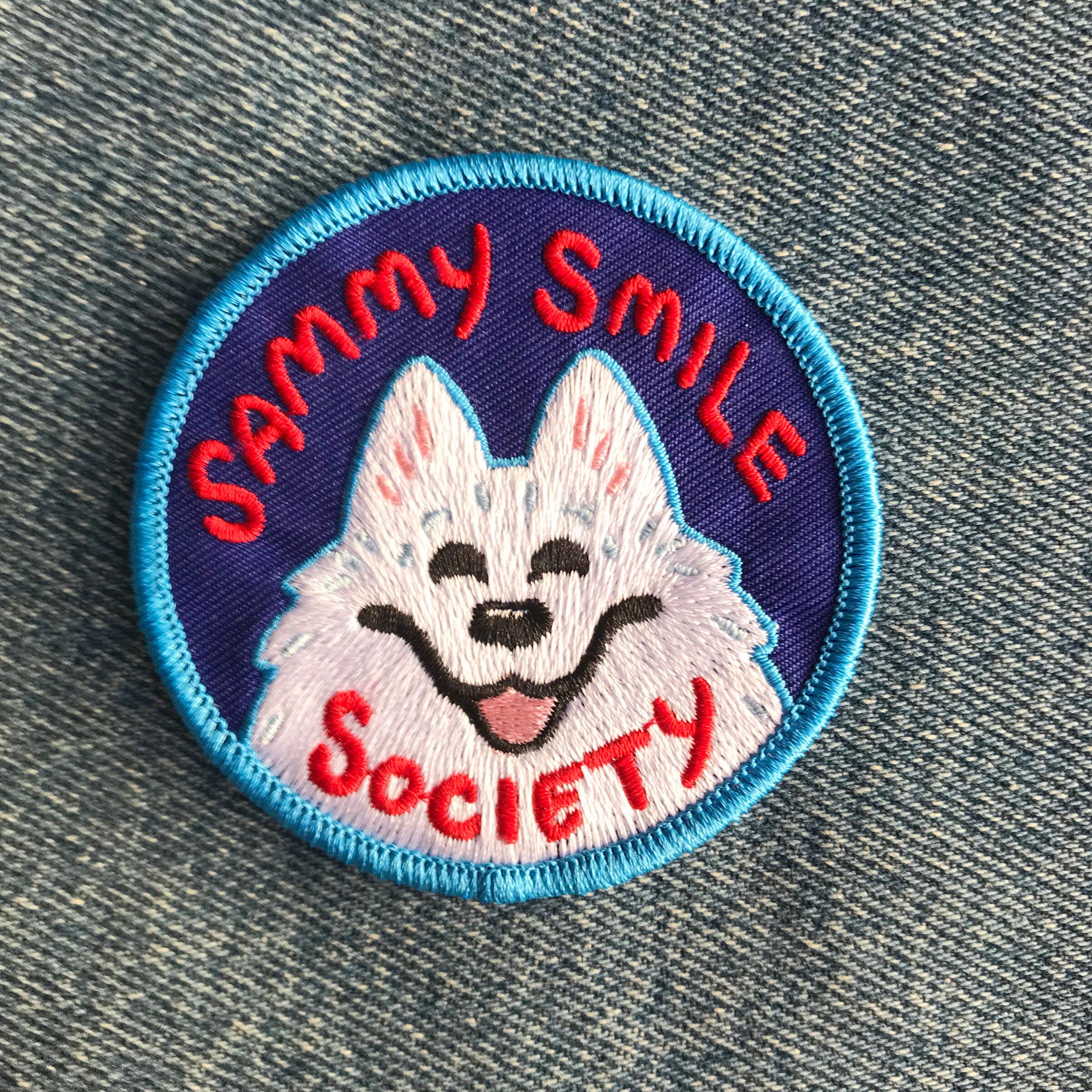 Sammy Smile Samoyed Dog Iron On Patch | Etsy