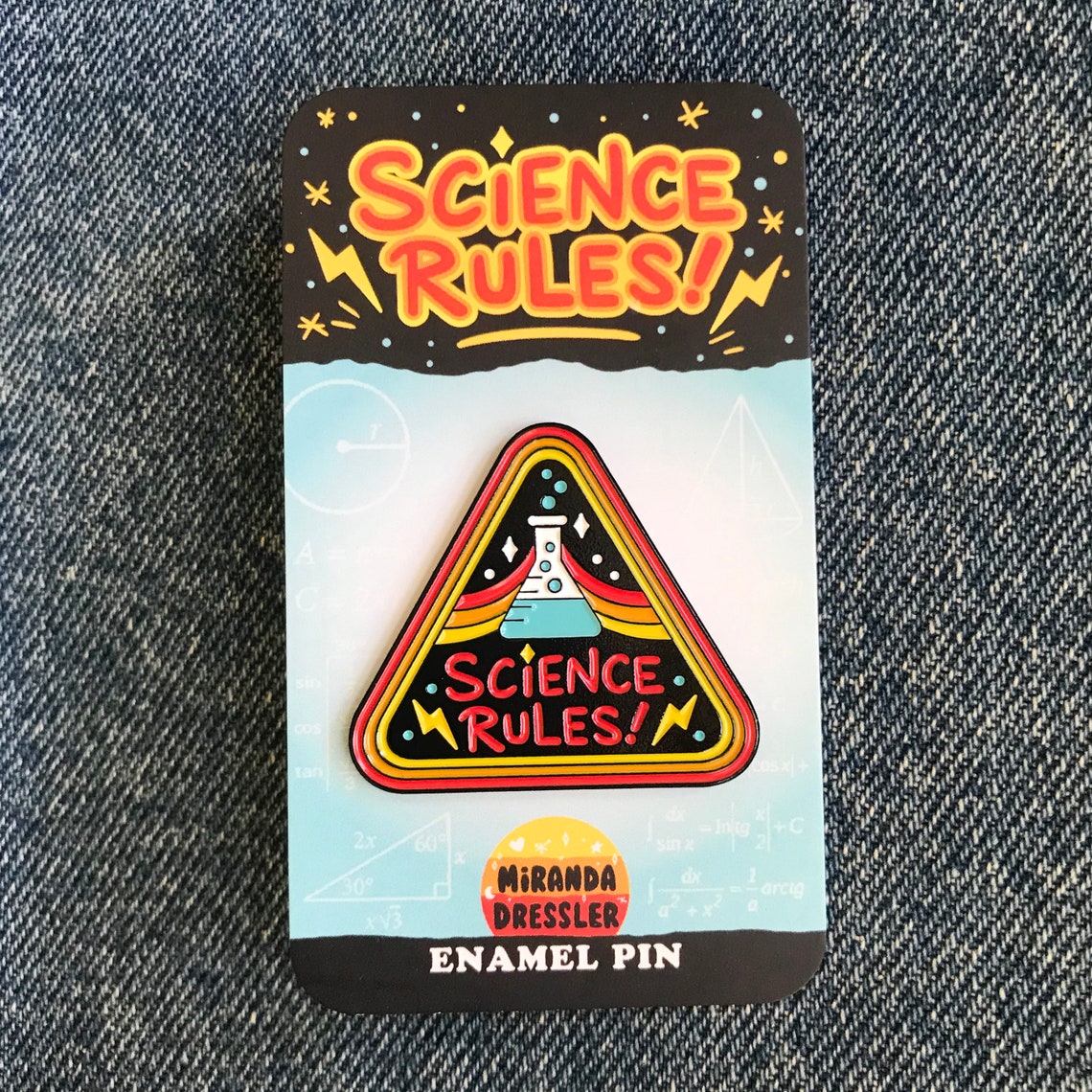 Science Rules Enamel Pin - Etsy