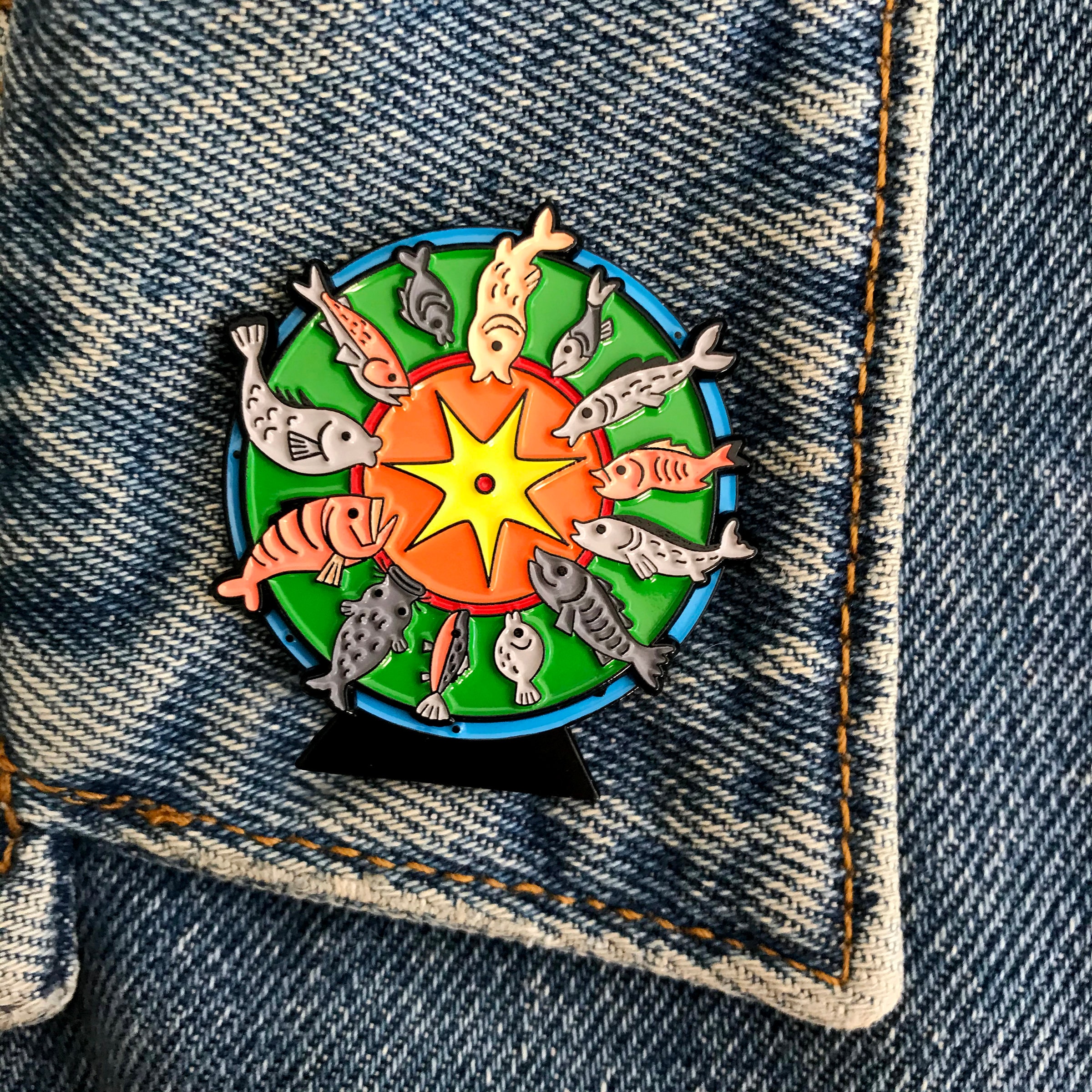 Weird Al Wheel of Fish Spinning Pin - Etsy