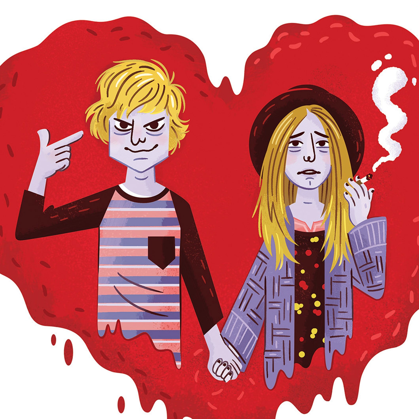 American Horror Story Tate and Violet 8x8" Art Print - Etsy
