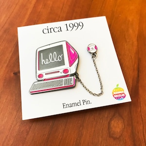Apple Imac - Pick Your Color - Enamel Pin With Mouse on Chain - Etsy