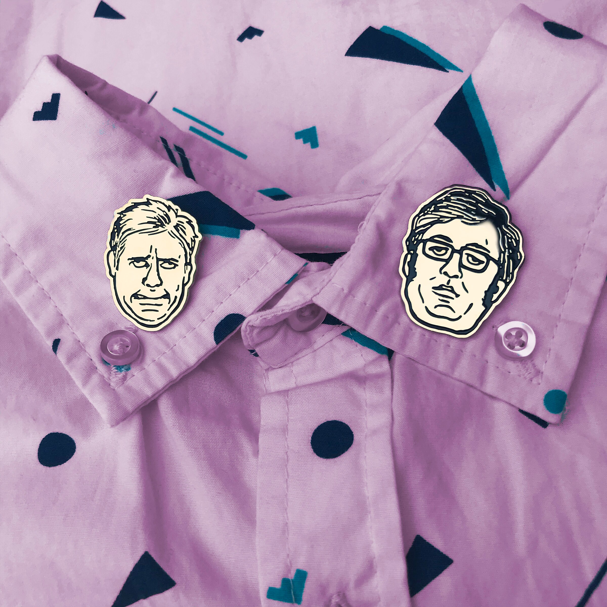 Tim and Eric set of 2 Enamel Pins Awesome Show Great Job | Etsy