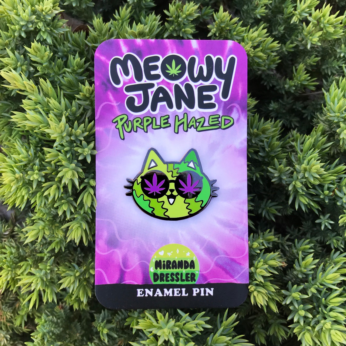 Meowy Jane Stoner Cat Purple Haze Edition Enamel Pin - Etsy