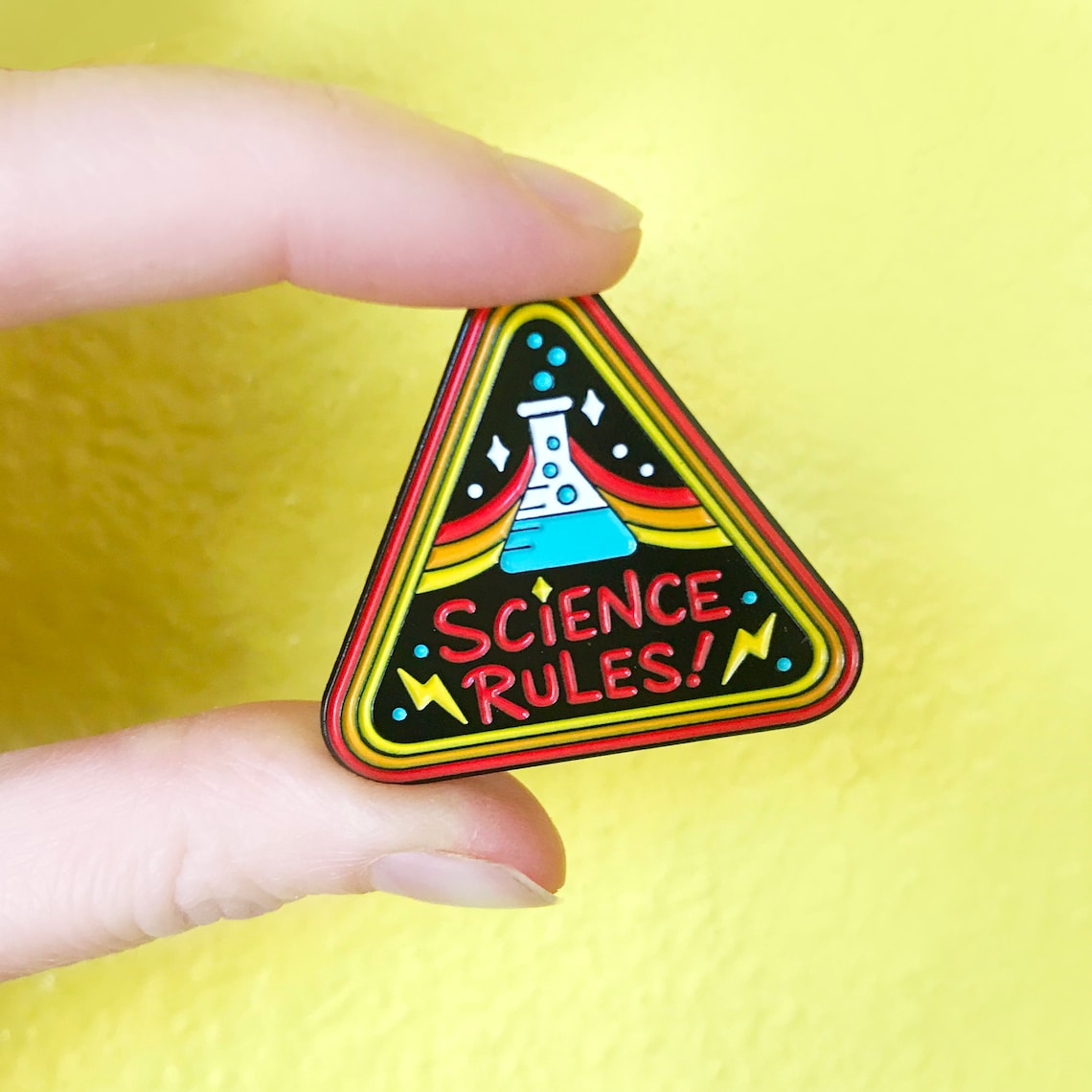 Science Rules Enamel Pin | Etsy