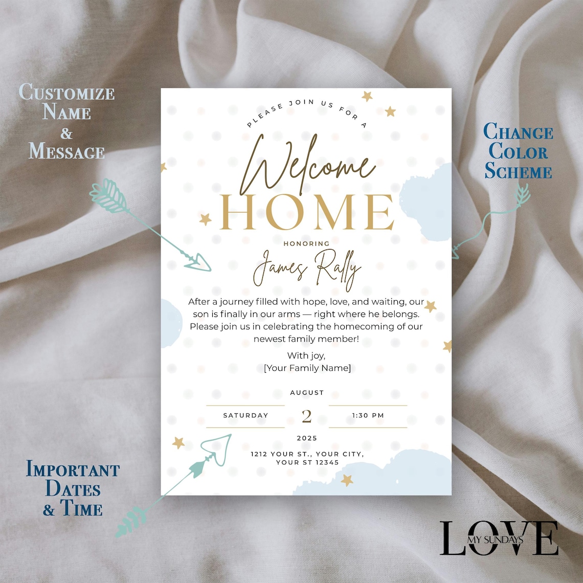 Welcome Home Adopted Child Welcome Party Invitation, Digital Invite, IG ...