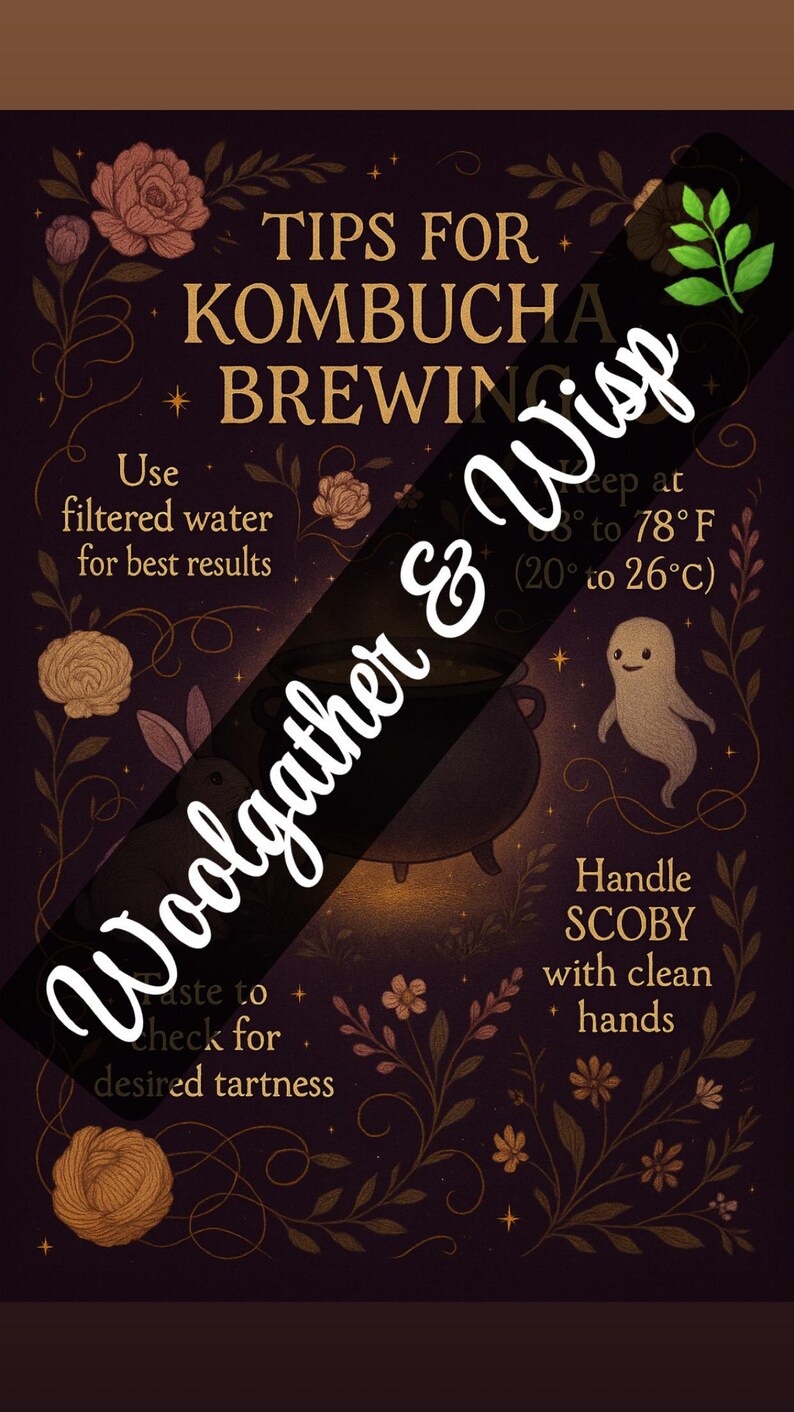 Witchy Kombucha Brewing Guide and Recipe Cards- Brilliant Quality ...