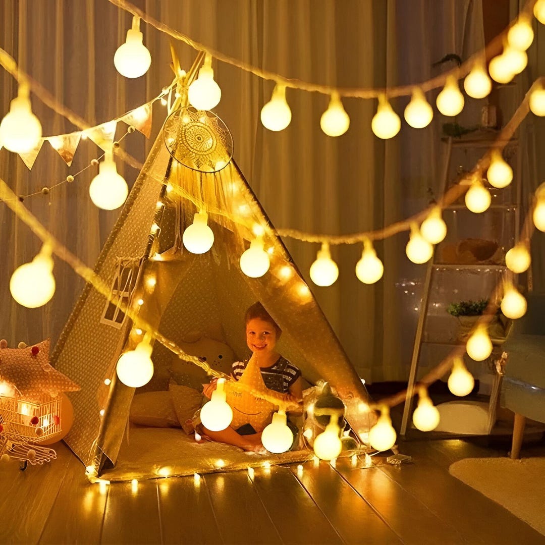 Led Ball Fairy Lights | Warm White Globe String Lights | USB or Battery ...