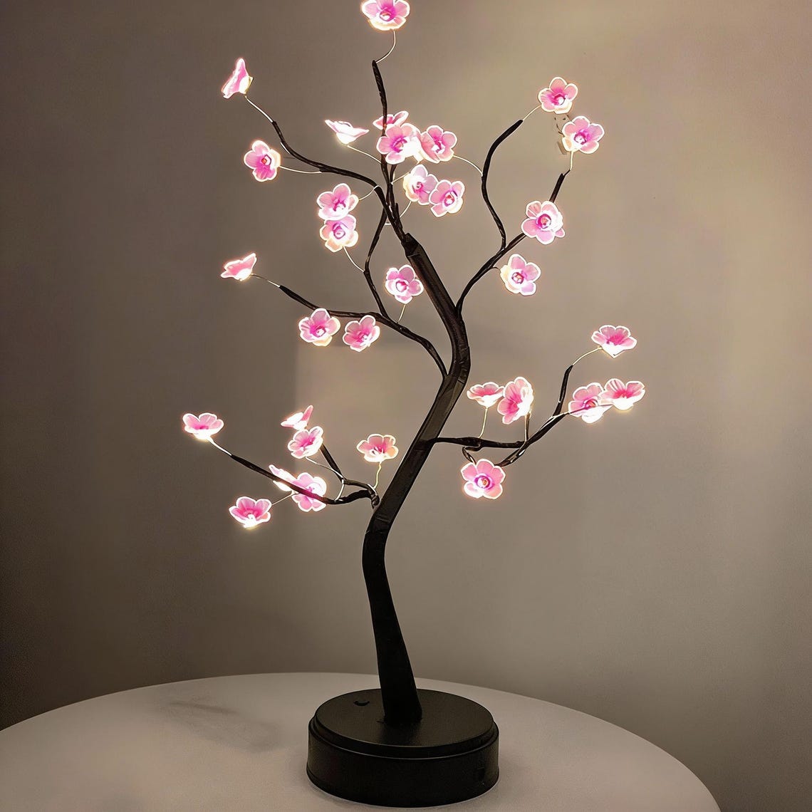 Cherry Blossom Tree Lamp | Touch Sensor Night Light | LED Bonsai Table ...
