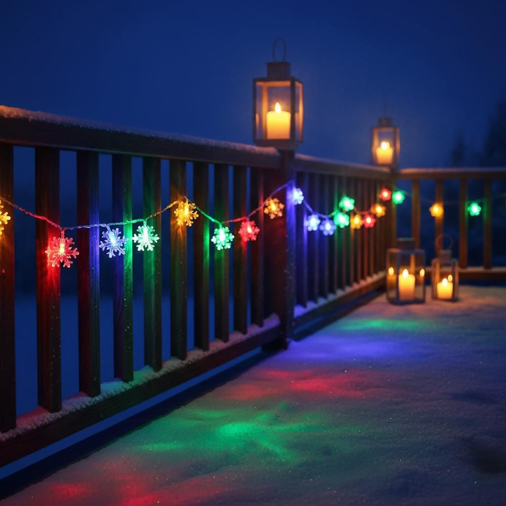 Snowflake LED String Lights | Christmas Fairy Lights | Warm White ...