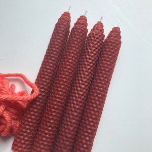 Rust Beeswax Candles, Beeswax Candles, Tapers, Candles, Fall Candles, Autumn Rust Candles, Fall ...