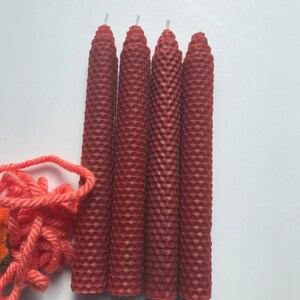 Rust Beeswax Candles, Beeswax Candles, Tapers, Candles, Fall Candles, Autumn Rust Candles, Fall ...