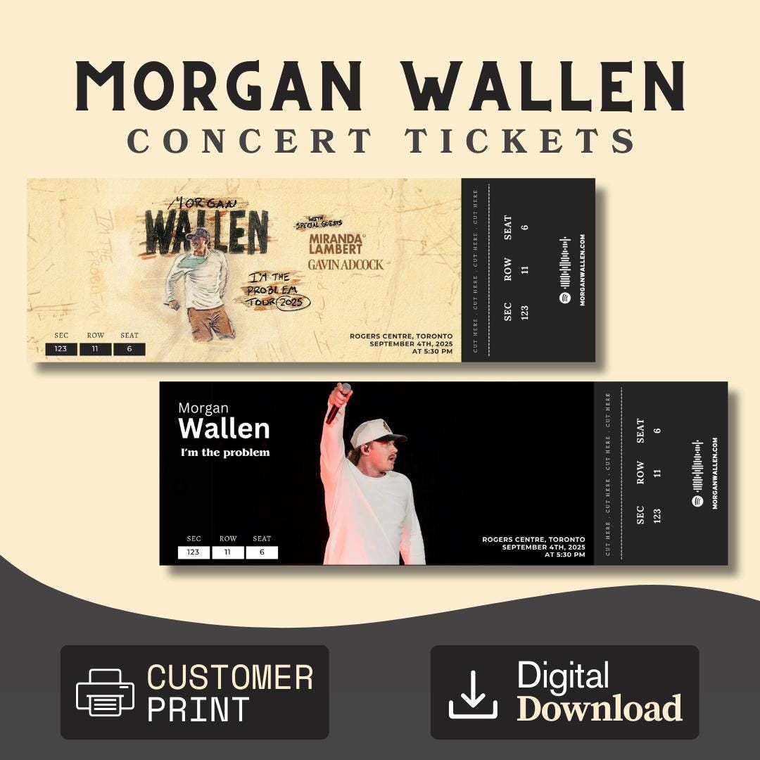 Morgan Wallen I'm the Problem Tour Ticket - Etsy