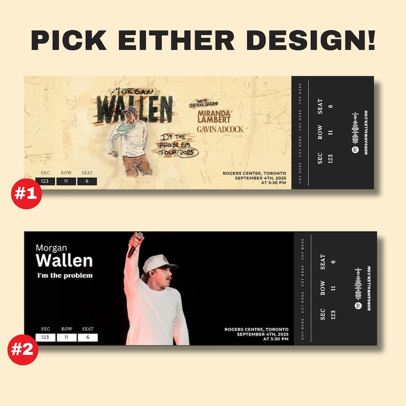 Morgan Wallen I'm the Problem Tour Ticket - Etsy