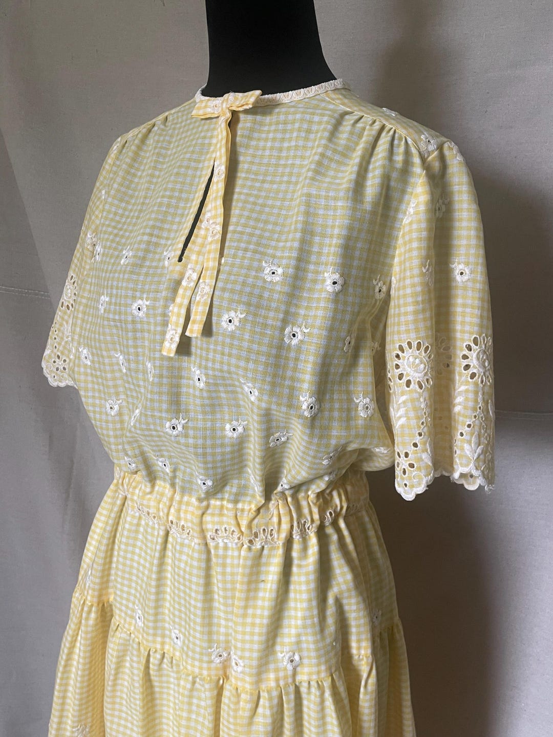 Butter Yellow Gingham Country Dress - Etsy