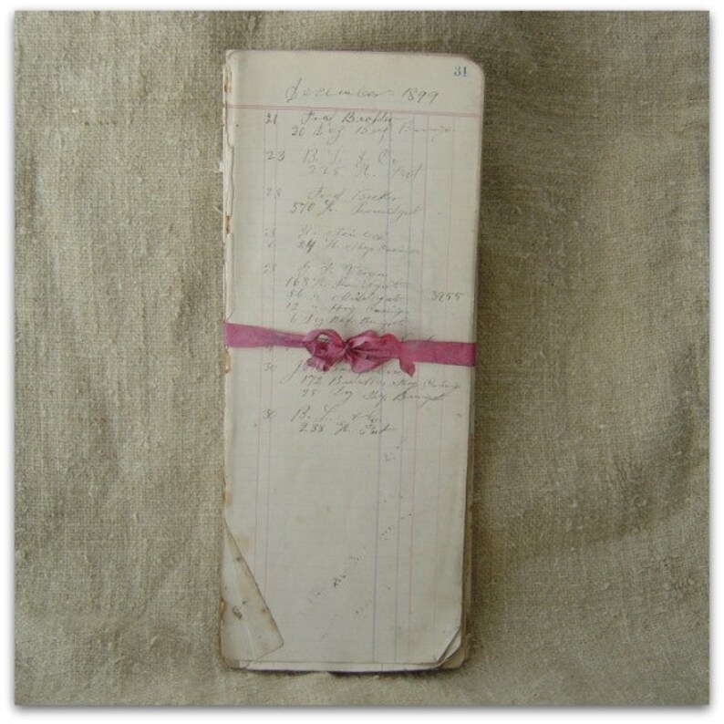 Libro de contabilidad antiguo Página 1899 a 1901 - Etsy España