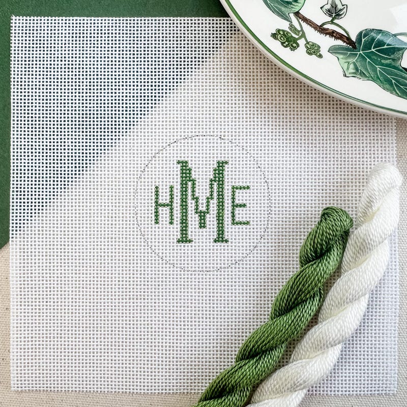 Monogram Needlepoint - Etsy