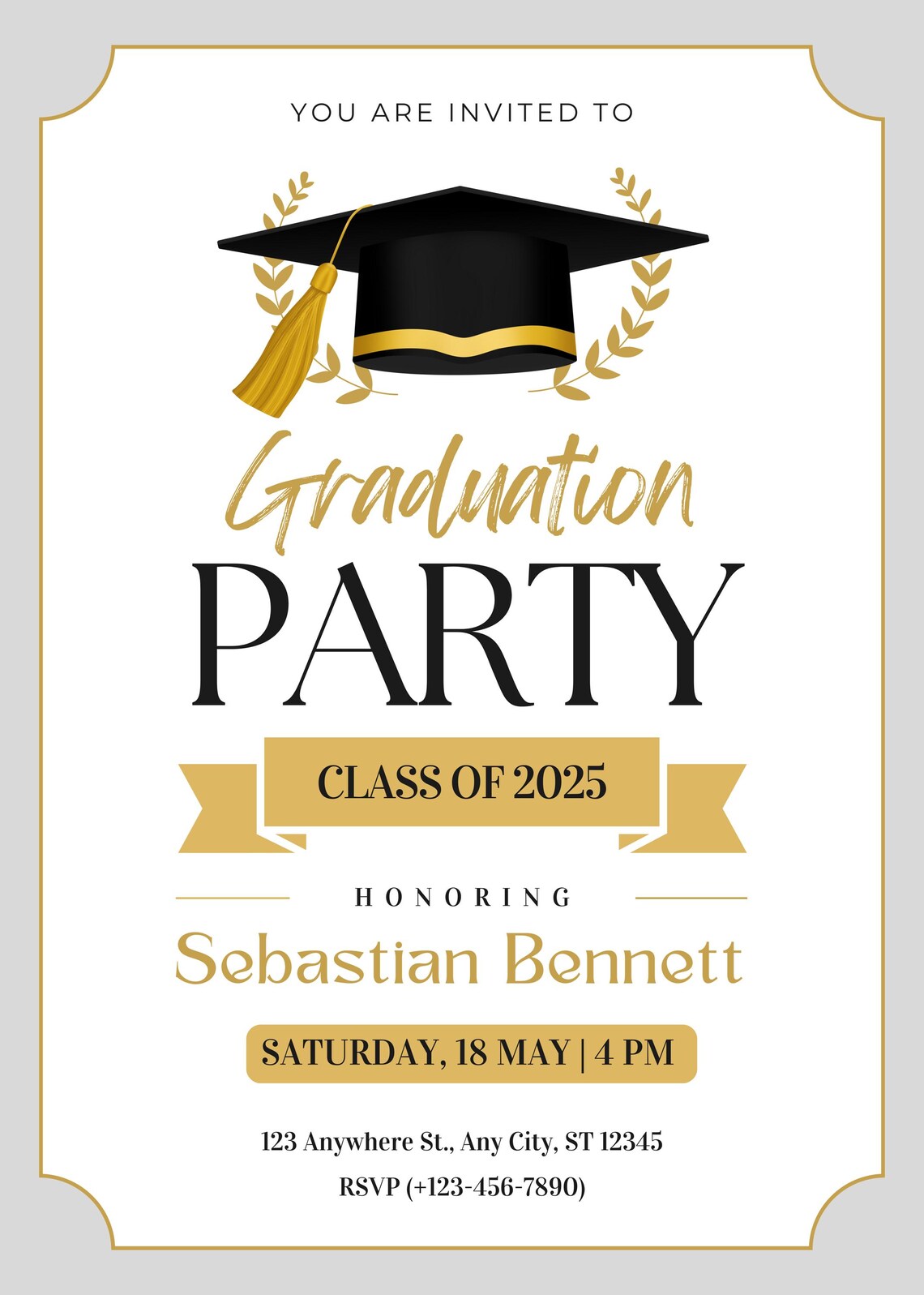 Graduation Party Invitation for the Class of 2025 - Etsy