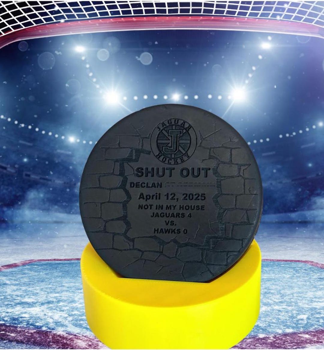 Custom Laser Engraved Hockey Puck – Personalized Goalie Gift | Name ...