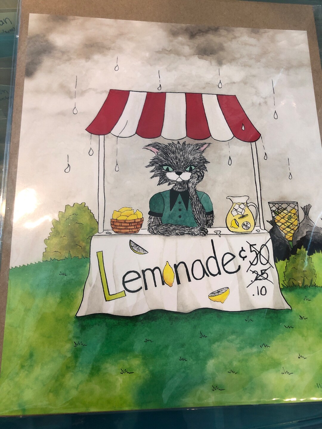 Lemonade Stand, Cat Art, Life Gives You Lemons, Sad Art, Kawaii Art ...