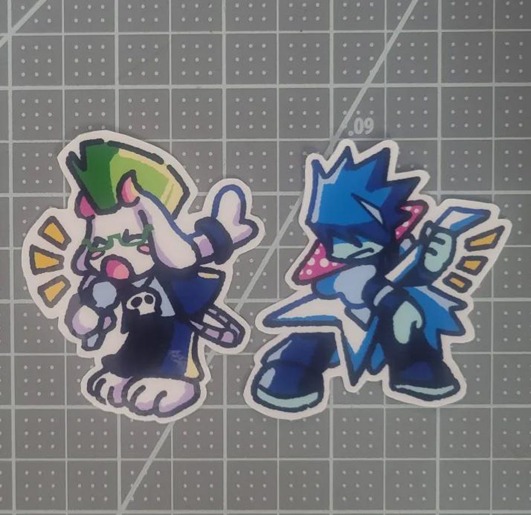 Rockstar Ralsei and Kris Deltarune | 2.5" Vinyl Stickers - Etsy