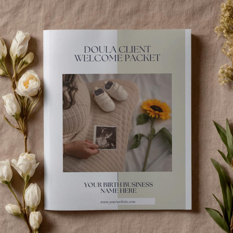 Doula Client Welcome Packet | Editable Canva Template for Doulas ...