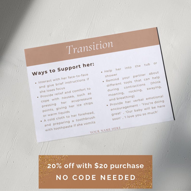 Birth Partner Pocket Guide for Doulas | Labor Stages, Support Techniques & Position Cues ...