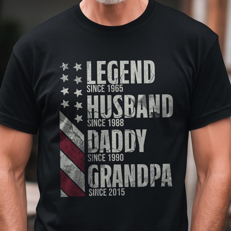 Custom Legend Husband Dad T-shirt – Personalized Family Gift for Father ...