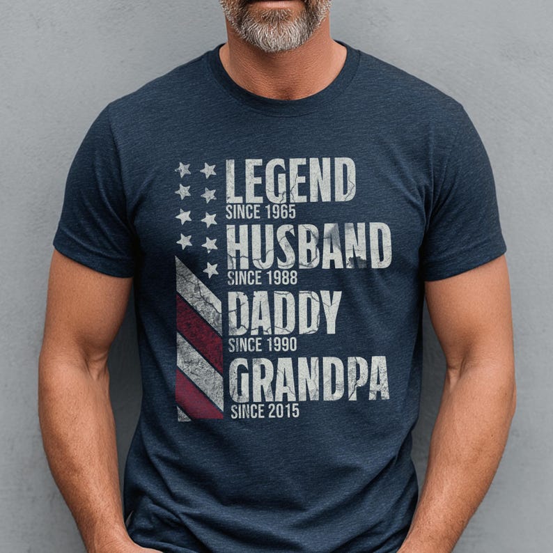 Custom Legend Husband Dad T-shirt – Personalized Family Gift for Father ...