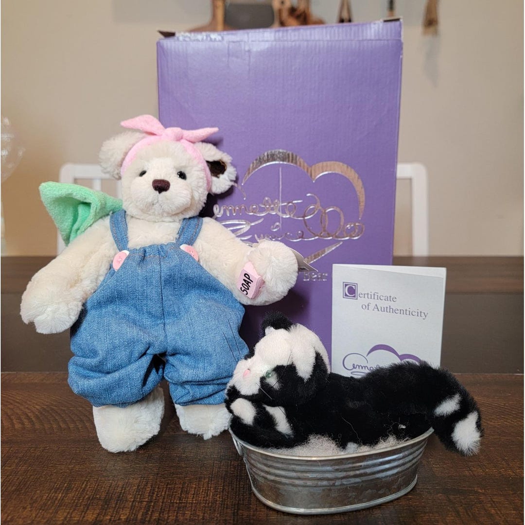 Annette Funicello Kitten Bubbles' Bath Bear Buddies Collection Cat ...