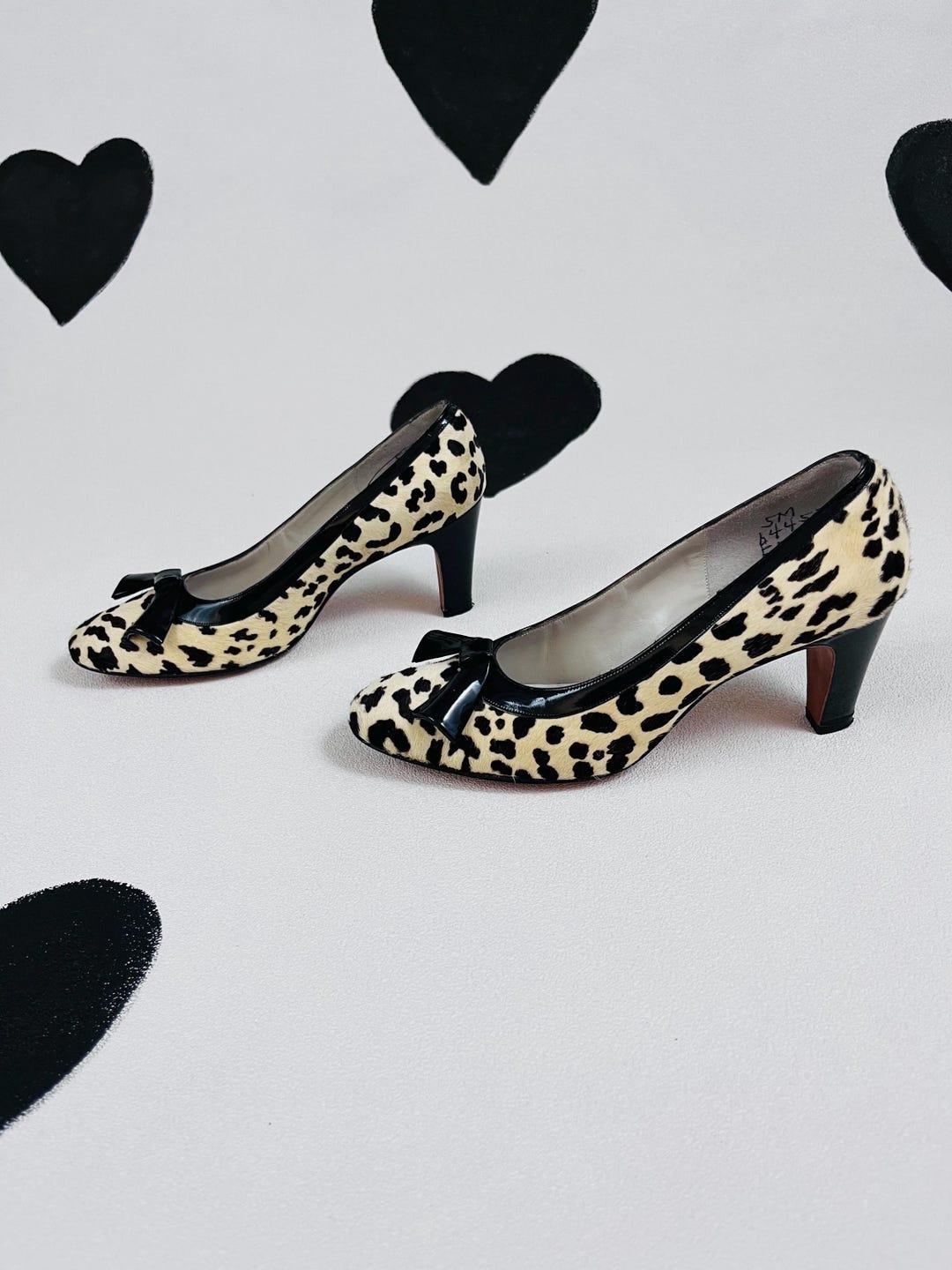 1960s Vintage Leopard Print High Heels Shoes 60s Mod Pony Hair Fur ...