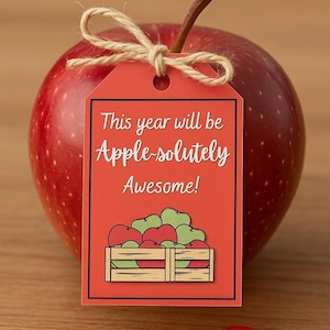 Apple Gift Tag: Teacher, Staff Appreciation (digital Download) - Etsy