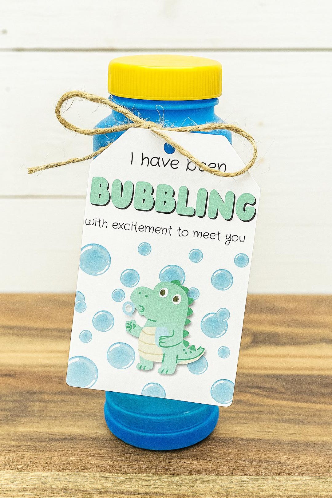 Bubbling With Excitement Printable Gift Tag Dinosaur Back-to-school Tag ...