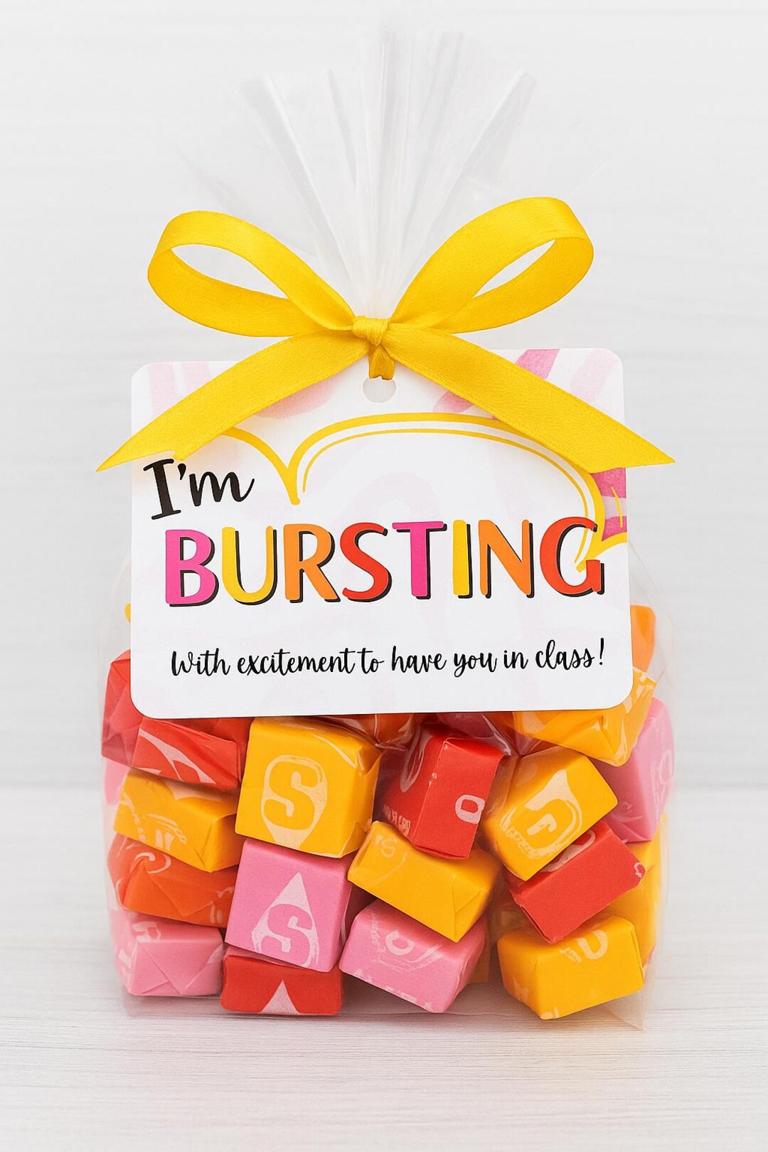 I'm BURSTING With Excitement - Digital Gift Tag | Back to School ...