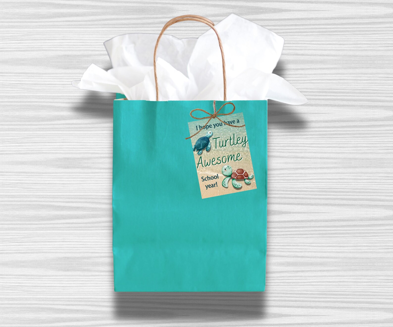 Turtley Awesome School Year Gift Tag – Instant Digital Download - Etsy