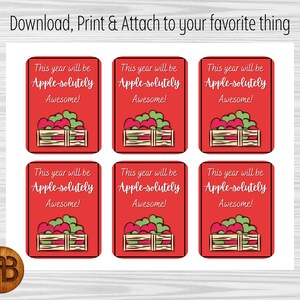 Apple Gift Tag: Teacher, Staff Appreciation (digital Download) - Etsy