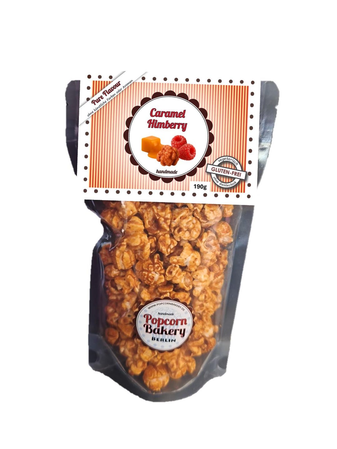 German Caramel Raspberry Gourmet Popcorn / Handmade / 100% Natural - Etsy