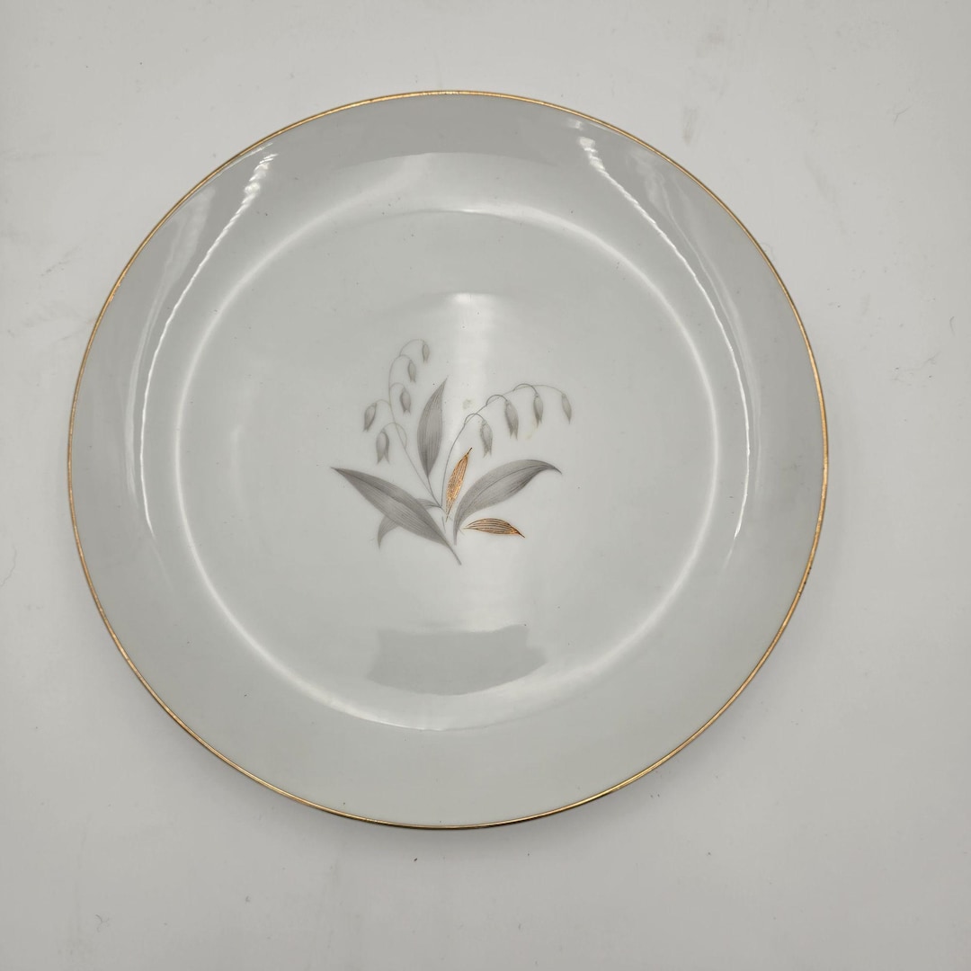 Kaysons Fine China Golden Rhapsody Dinner Plate White Gold Wheat ...