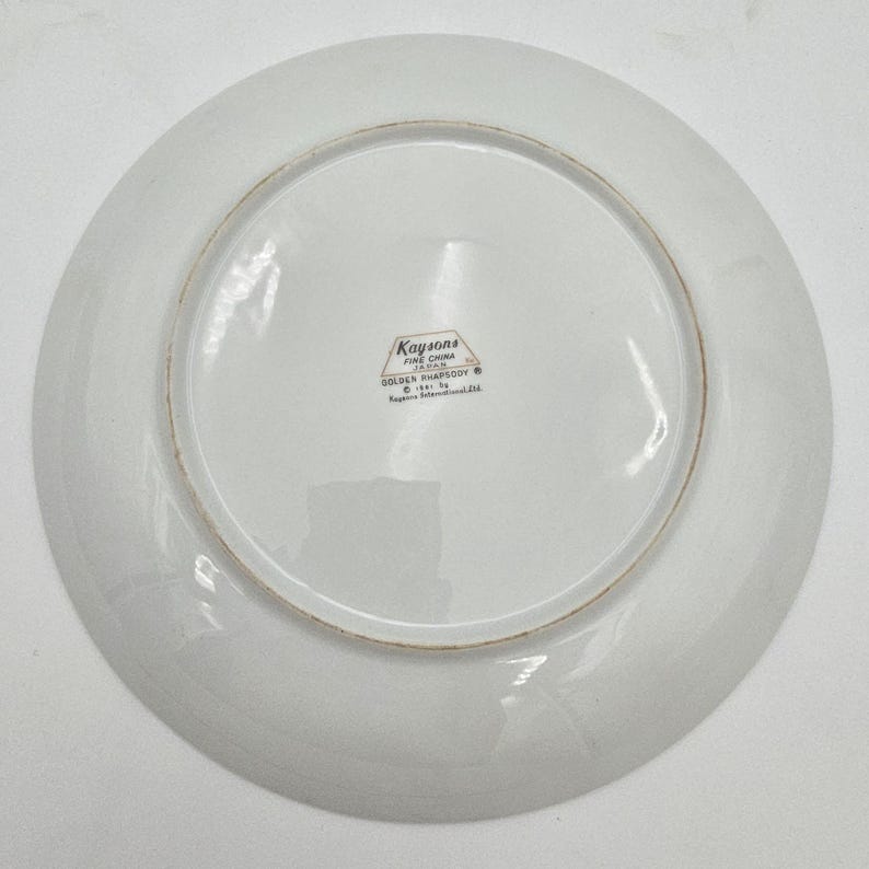 Kaysons Fine China Golden Rhapsody Dinner Plate White Gold Wheat ...