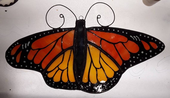Monarch Butterfly in Stained Glass - Etsy