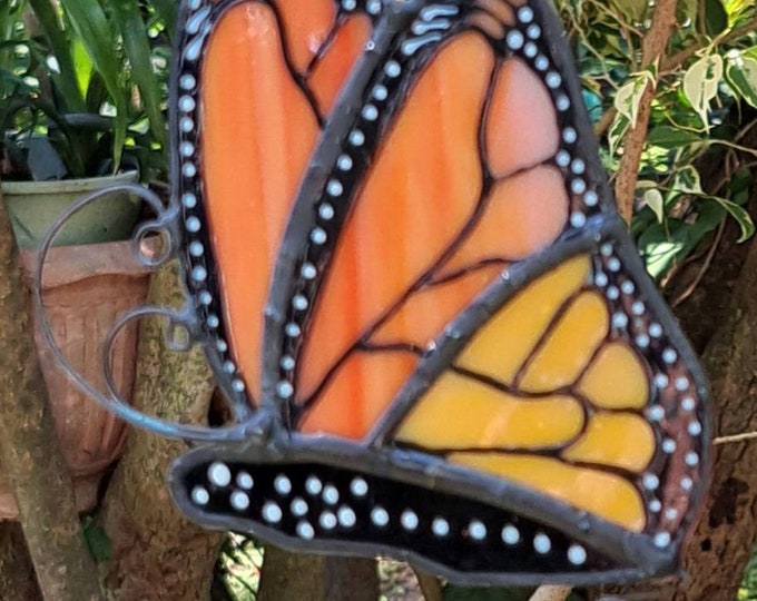 Stained Glass Butterfly and Stand - Etsy